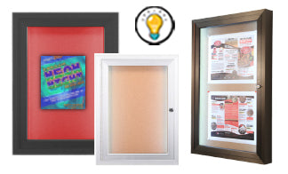 Outdoor Bulletin Board with Lights - Wall Mounted – Displays4Sale