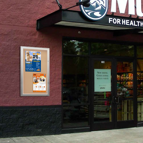 WeatherPlus™ LED-Lighted XL Radius Outdoor Enclosed Bulletin Boards ...