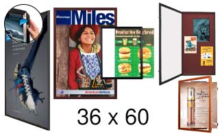 36x60 Wood and Metal Picture Frames for Posters, Signs, Graphics +More ...