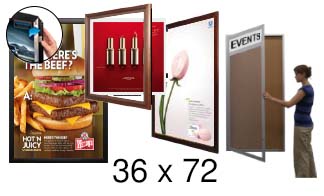Stylish 36x72 Poster Frames in Wood and Metal Available Now – Displays4Sale
