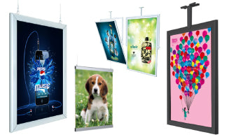 Ceiling Hanging Poster Frames: Enhance Your Display Spaces – Displays4Sale