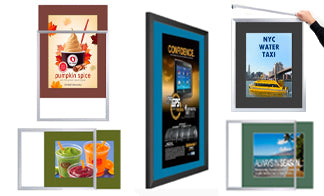 Stylish Slide-In Poster Frames with Decorative Mat Borders – Displays4Sale