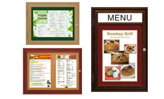 Buy Premium Indoor Wooden Menu Display Boards for 8.5x14 Menus ...