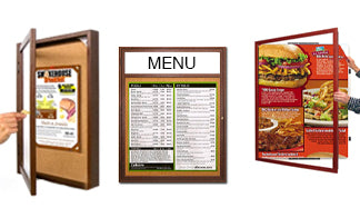 Indoor Wooden Menu Display Cases – Displays4Sale