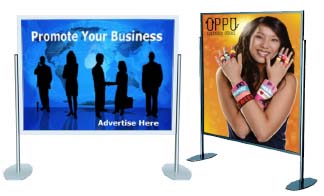 Poster and Sign Floor Stands for Large Sized Graphics – Displays4Sale