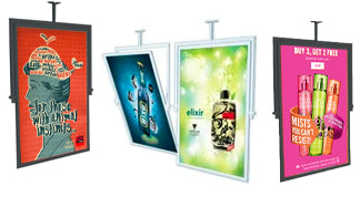 Tilting Poster Frames for Ceiling Mount – Displays4Sale