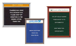 Outdoor Message Centers with Headers | Letter Board Displays ...