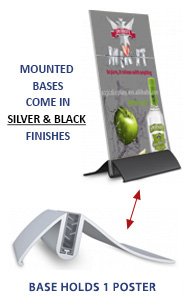 Crescent Base Counter Top Displays 5 1/2" Wide x 7" High (Angled Base ...