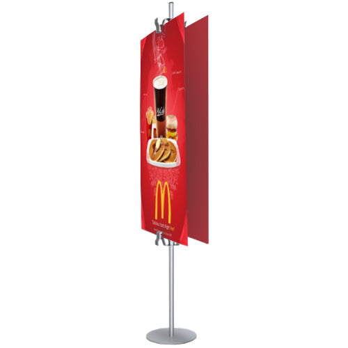 Double-Sided Poster Clamp Floor Display Stand+ Adjustable Poster Grips ...