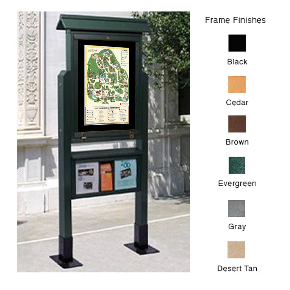 Eco-Design, Faux Wood Outdoor Information Center Kiosk 20x28 + Posts ...