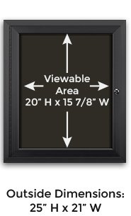 14x8.5 Magnetic Enclosed Outdoor Menu Display Case Holds 2 ...