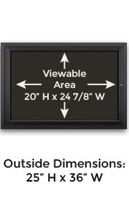 14x85 Magnetic Enclosed Outdoor Menu Display Case 14x8.5 Landscape Menu ...