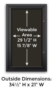 14x85 Magnetic Enclosed Outdoor Menu Display Case 14x8.5 Landscape Menu ...