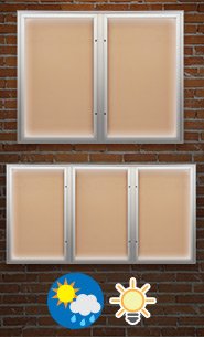Illuminated Extreme WeatherPlus™ Outdoor Poster Cases Wall Mount ...