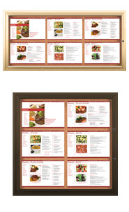 Indoor Restaurant Menu Cases Lighted For 11x17 Menus | Restaurant ...