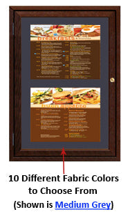 Indoor Menu Display Cases Lighted For 8.5x14 Menus | Illuminated ...