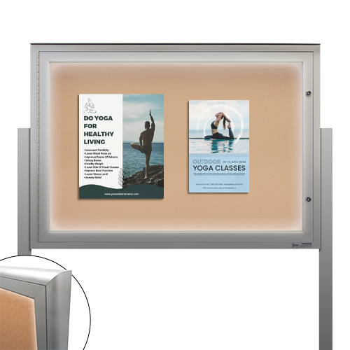 WeatherPLUS Outdoor Poster Display Stands | LED Lights and Radius Edge ...