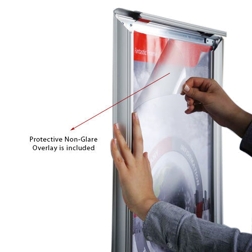 Modern Style 22x28 Snap Poster Frame + decorative satin silver finish ...