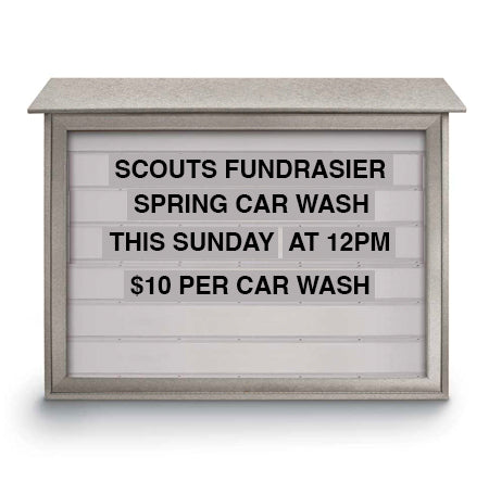 45" x 36" Open Face Message Board Center with Reader Board | Letter ...