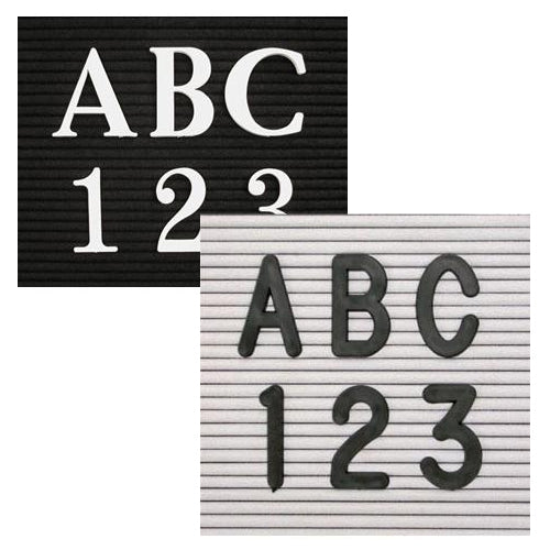 Classic Felt Letter Board 24x36 with Aluminum Silver Trim Frame Border ...
