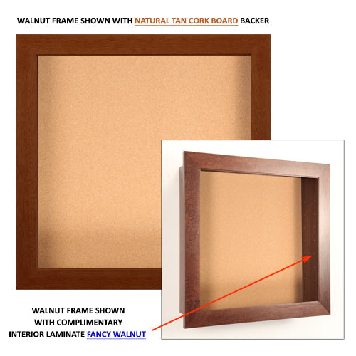 Open Face Wood Framed 4" Deep Large Shadow Boxes + Corkboard 25+ Sizes ...