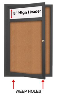 Outdoor Restaurant 11x17 Menu Displays with Header and Radius Edge ...
