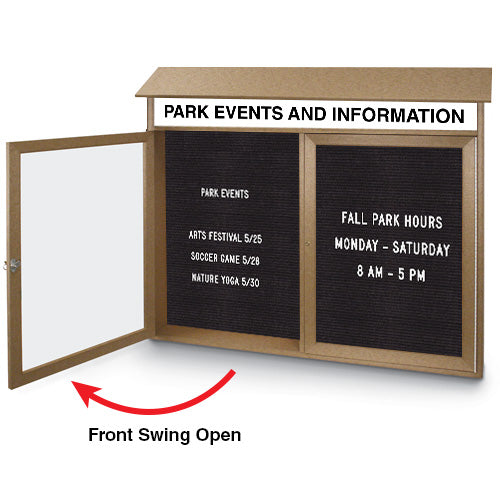 45x30 Weatherproof Enclosed Outdoor Message Center Letter Boards with ...
