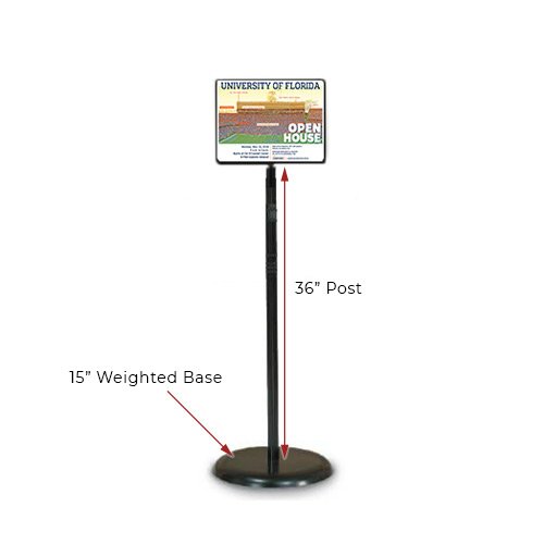 Black Pedestal 14x11 Sign Stand – Displays4Sale