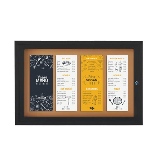 LED Lighted Restaurant Menu Case | Indoor Wall Display Cases 12 Sizes ...