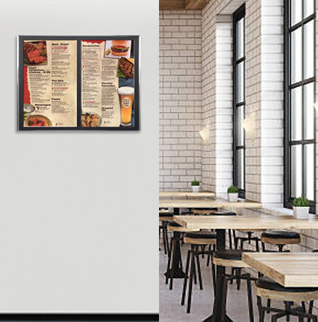 Classic Restaurant Menu Display SwingFrame | Wall Restaurant Frames ...