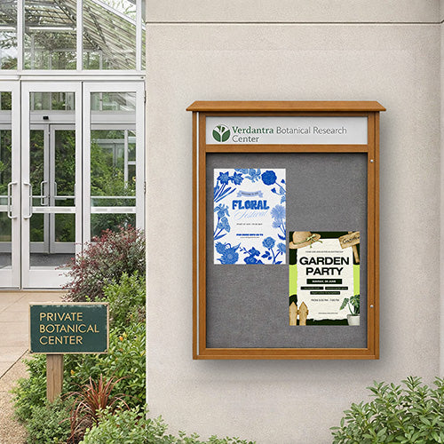 36x48 Outdoor Message Center with Header - Eco Friendly Recycled ...