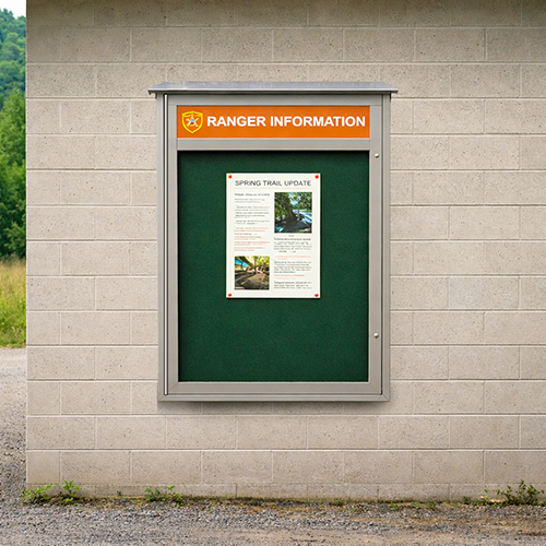 36x48 Outdoor Message Center with Header - Eco Friendly Recycled ...