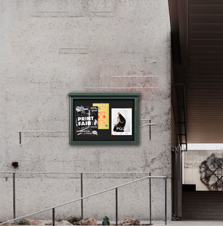 48x36 Outdoor Message Center with Cork Board Wall Mount - Eco-Friendly ...