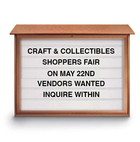 45" x 36" Enclosed Message Board Center with Reader Board with Backlit ...