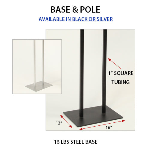 Floor Stand 36x36 Wooden Frame Sign Holder | Wood Snap Frame 1 1/4 ...