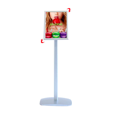 Rotating Sign Frame Stand with 8.5x11 Restaurant Menu Snap Frame ...