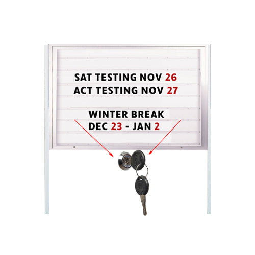 Free Standing 2-Sided Outdoor Reader Board Marquee 48x48 in 5 Finishes ...