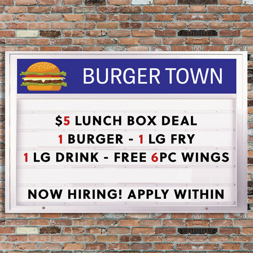 Value Line Outdoor Reader Board 48x48 + Header + Optional LED lights ...