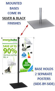 Telescopic Mini Tabletop Banner Stand - Display Two 6" Wide Banners ...