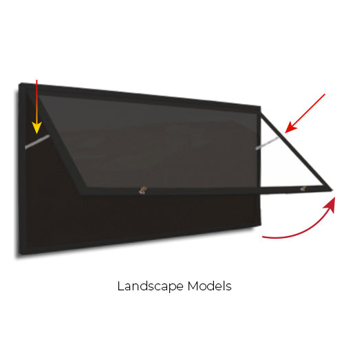 Extreme WeatherPlus XL Enclosed Outdoor Black Marker Boards w Header ...